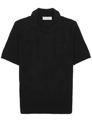 LUIGI GENTILE Classic Fit Polo Shirt - Black