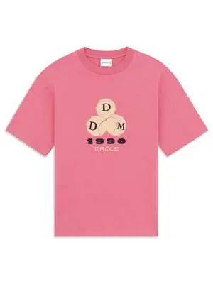 Drole De Monsieur Graphic T-shirt With Ribbed Neckline Size - Rosa