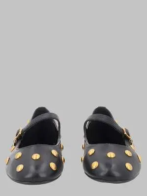 Michael Kors Studded Leather Mary Jane Flats - Black