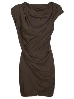 ENTIRE STUDIOS Chic Suit Twist Mini Dress - Marrone