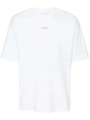 Drole De Monsieur Slogan Printed Short Sleeve T-shirt Size - Bianco