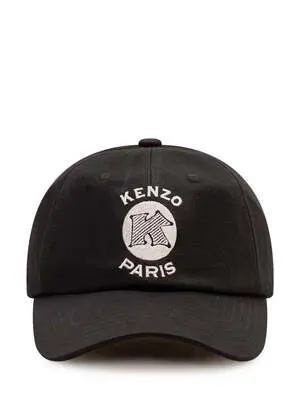 Kenzo Embroidered Cotton Cap - Black