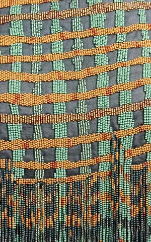 ALEMAIS Alberto Beaded Woven Crop Top