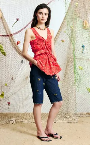 ALEMAIS Bonetta Printed Cotton Top