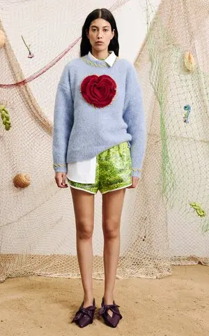 ALEMAIS Bermuda Buttercup Graphic Linen Shorts