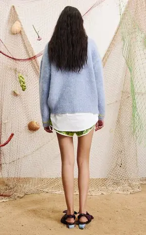 ALEMAIS Bermuda Buttercup Graphic Linen Shorts