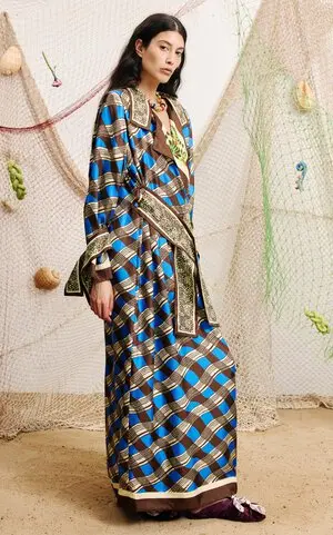 ALEMAIS Basilia Silk Trench Shirtdress