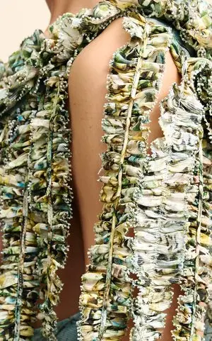 ALEMAIS Sirena Ruffled Linen-silk Gown