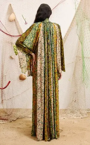 ALEMAIS Ondina Spliced Georgette Maxi Dress