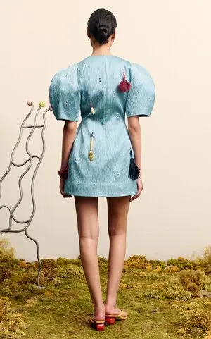 ALEMAIS Collector Embellished Wool-blend Mini Dress