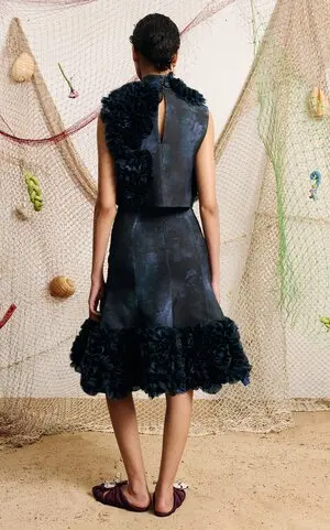 ALEMAIS Sophie Ruffled Silk Top