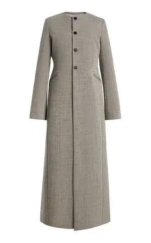 KALLMEYER Henri Speckled Wool Duster Coat - Grey