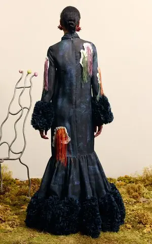 ALEMAIS Sophie Ruffled Silk Gown