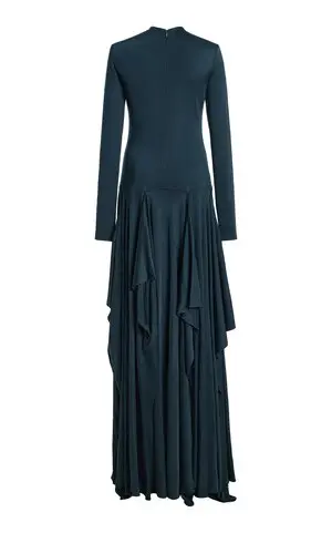 KALLMEYER Vera Cascade Liquid Jersey Maxi Dress