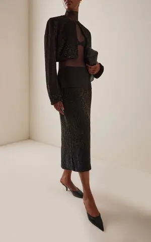 KALLMEYER Emilee Prism Sequined Pencil Maxi Skirt
