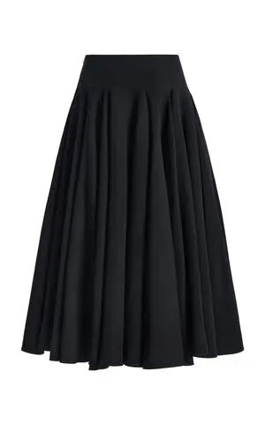 KALLMEYER Tatiana Flare Twill Maxi Skirt