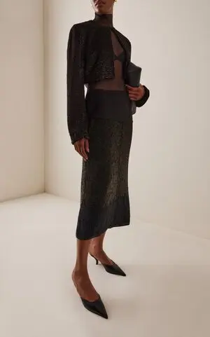 KALLMEYER Elara Prism Sequined Cropped Jacket