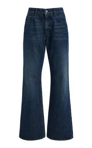 KALLMEYER Haley Flared Cotton Denim Pants - Blue