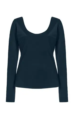 KALLMEYER Riva Liquid Jersey Long Sleeve Top - Blue