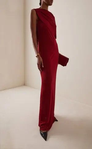 KALLMEYER Exclusive Giselle Draped Maxi Dress - Red