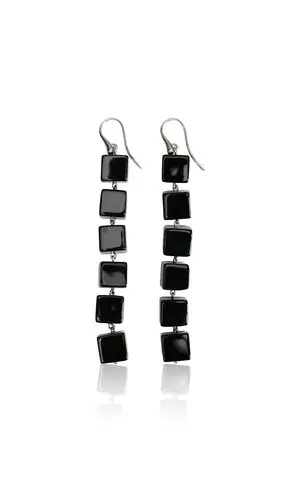 Le Sundial Tina Onyx Earrings - Black