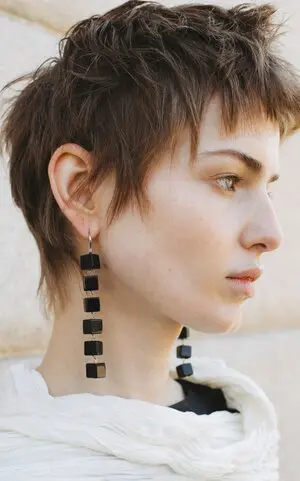 Le Sundial Tina Onyx Earrings