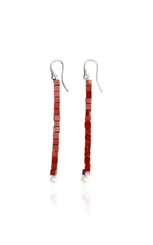 Le Sundial Ines Jasper Earrings - Red