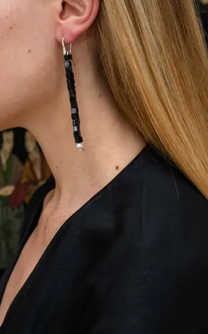 Le Sundial Ines Onyx Earrings