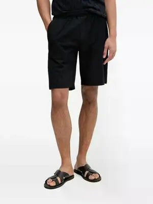 Karl Lagerfeld Textured Elasticated-waist Shorts - Black