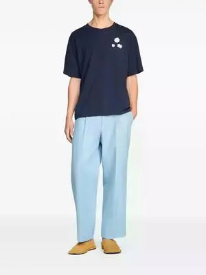 Sandro Floral-print T-shirt - Blue