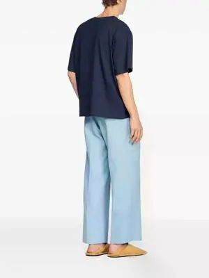 Sandro Flower Print Cotton T-shirt - Blue
