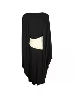 Amen Embellished Midi Dress With Cape Sleeves
