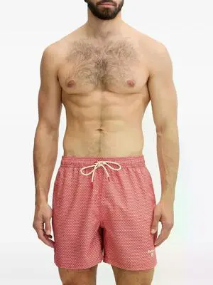 Barbour Geometric-print Drawstring Swim Shorts