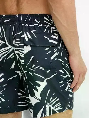 Barbour Edenwood Palm-print Drawstring Swim Shorts