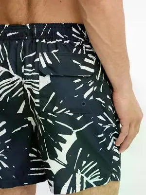 Barbour Edenwood Palm-print Drawstring Swim Shorts