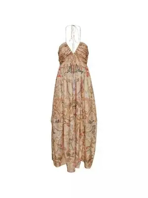 Zimmermann Roselight Halterneck Maxi Dress