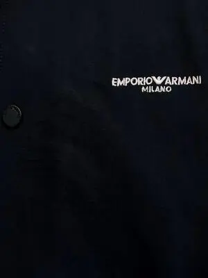 Emporio Armani Logo Embroidered Zip-up Jacket