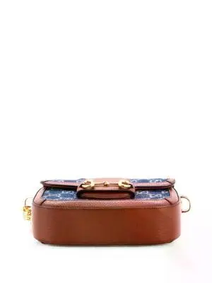 Gucci Horsebit 1955 Gg Denim Mini Shoulder Bag