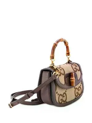 Gucci Jumbo Gg Canvas Mini Crossbody Bag - Brown
