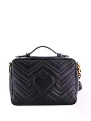 Gucci Matelassé Leather Small Camera Bag - Black