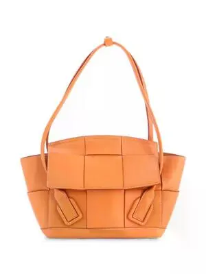 Bottega Veneta Maxi Intrecciato Leather Shoulder Bag - Brown