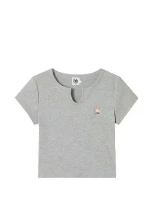 B+AB Embroidered Patch T-shirt - Grey