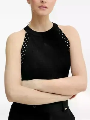 FRACOMINA Studded Halter-neck Tank Top