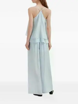B+AB Ruffled Button-front Jumpsuit