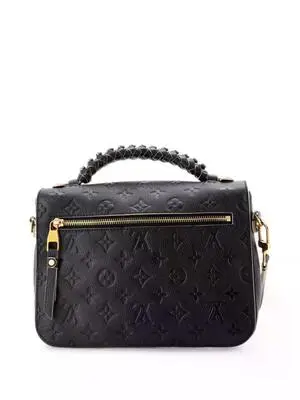 LOUIS VUITTON Monogram Empreinte Leather Pochette Metis Bag - Black