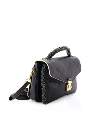 LOUIS VUITTON Monogram Empreinte Leather Pochette Metis Bag - Black