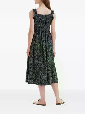 B+AB Floral Print Shirred Midi Dress