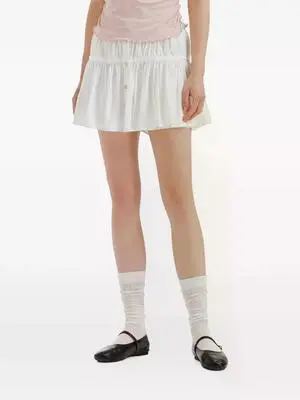 B+AB Button-up Ruffled Mini Skirt