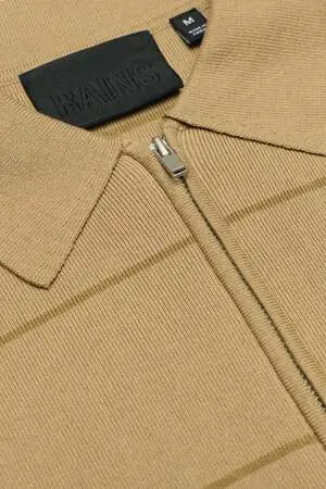 Rains Striped Knit W Long Sleeve Polo