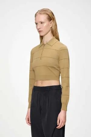 Rains Striped Knit W Long Sleeve Polo
